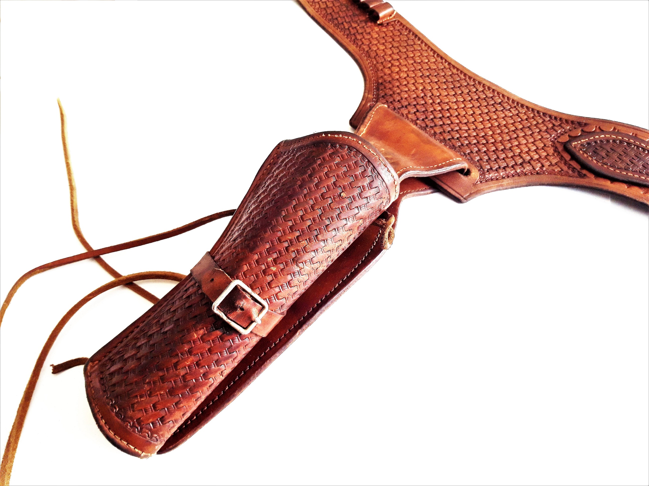 Vintage leather revolver holster - Wild West Originals